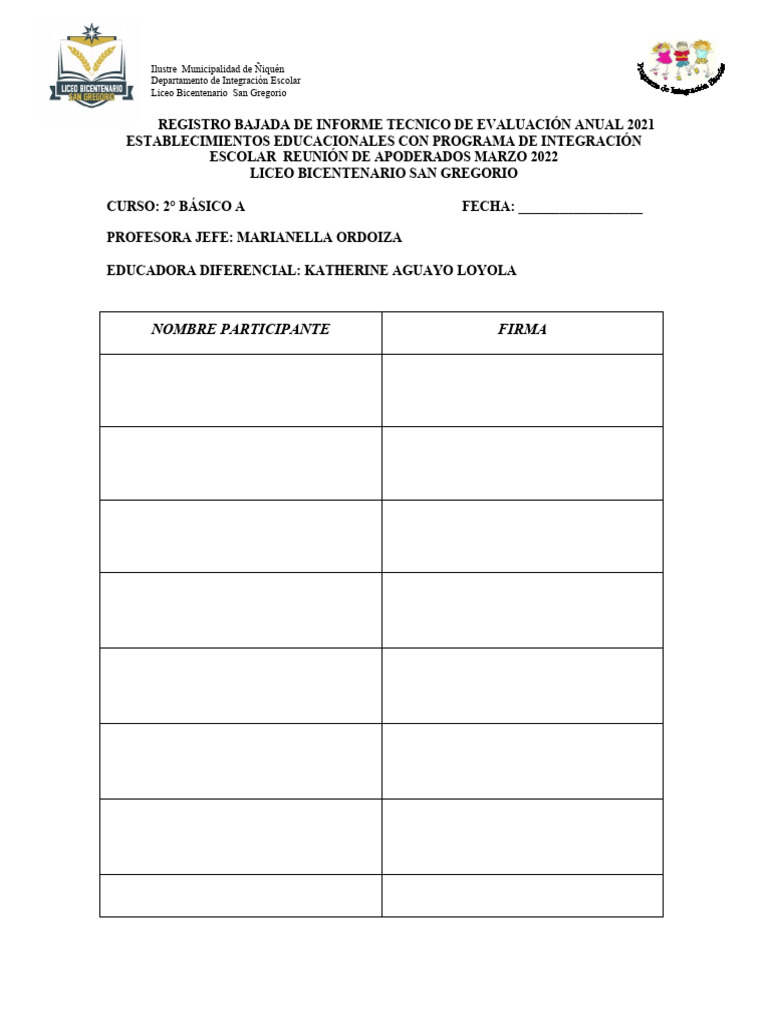 Formato Registro Itea | PDF