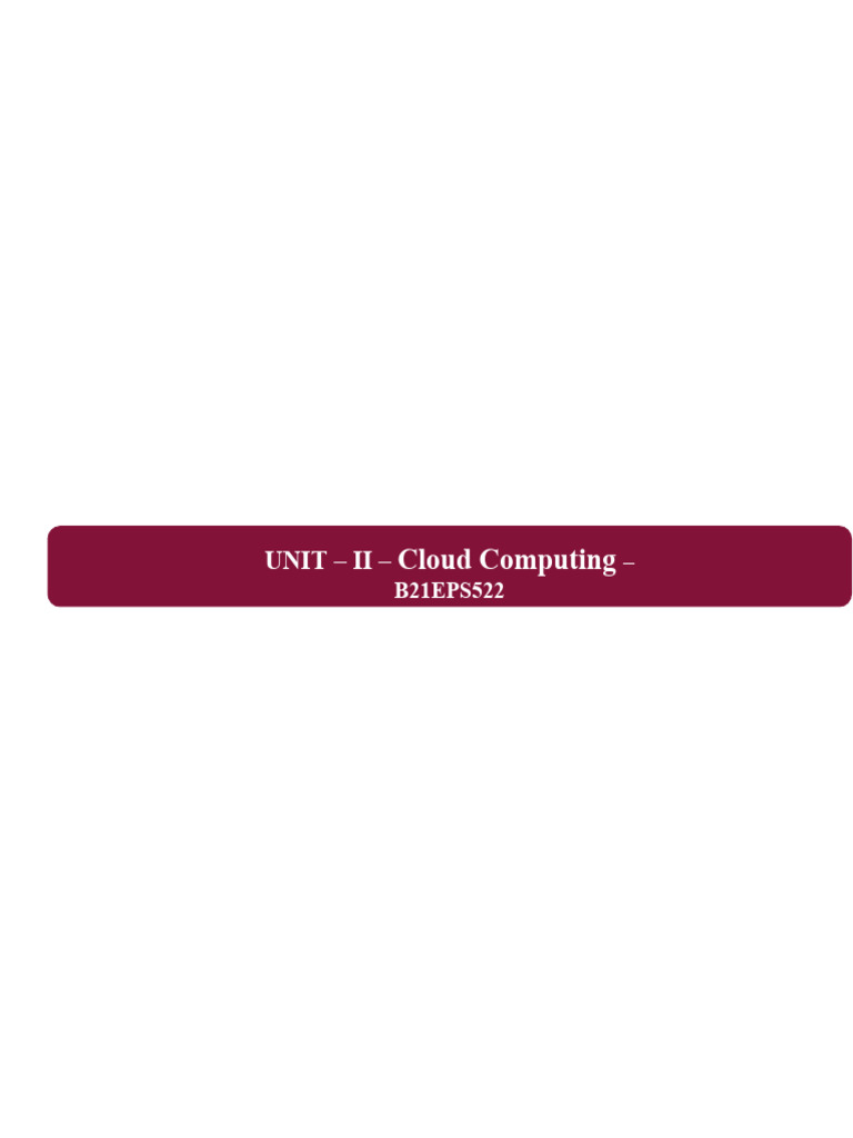 Unit 2ecm | Download Free PDF | Cloud Computing | Platform As A Service