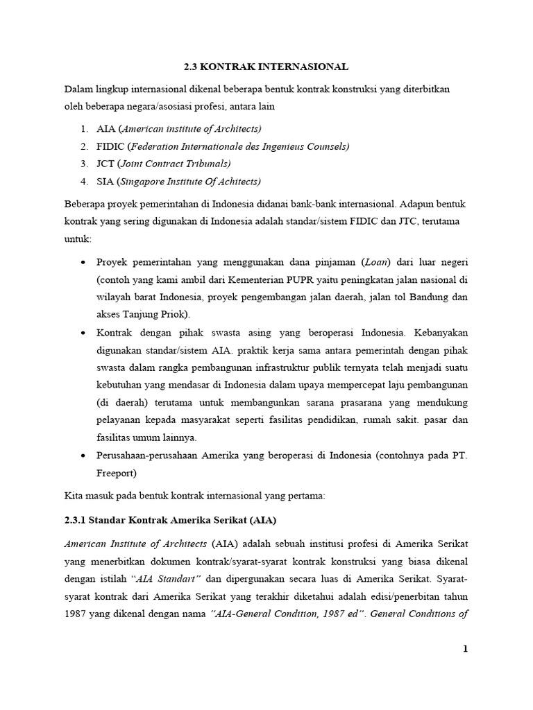 Kontrak Internasional | PDF