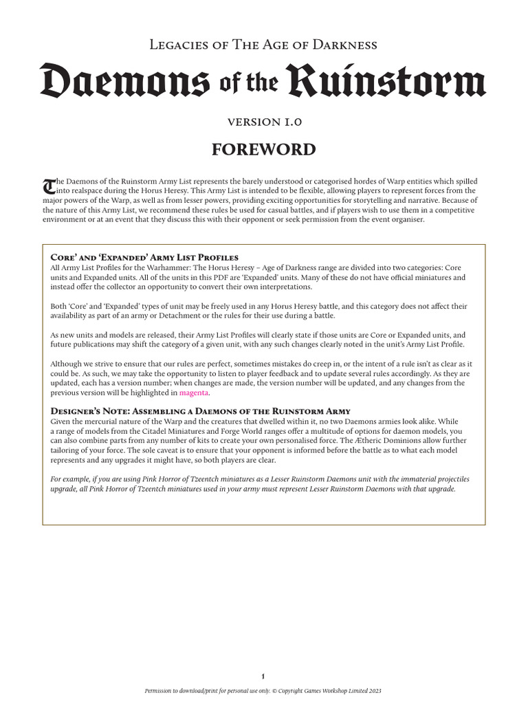 Daemons Ruinstorm: of The | PDF