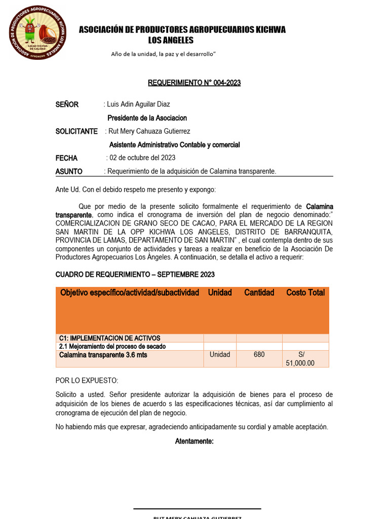 1 Requerimiento #003 Cartel de Obra y Tarjeta | PDF