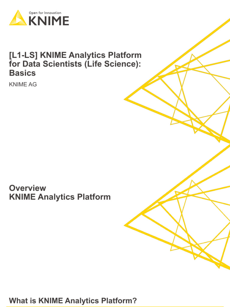 Knime Analytics Platform For Data Scientists Pdf Computer File Microsoft Excel