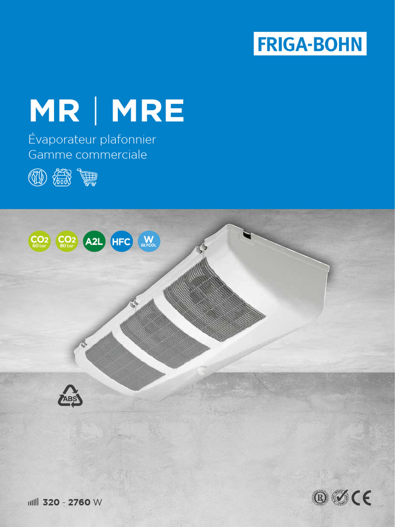 Évaporateur Plafonnier MR | MRE | PDF