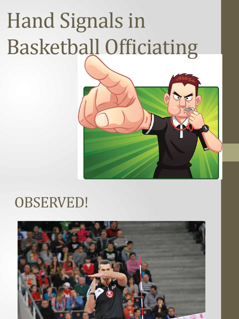 Basketball Referee Hand Signals Guide | PDF | Indoor Sports | Athletic ...