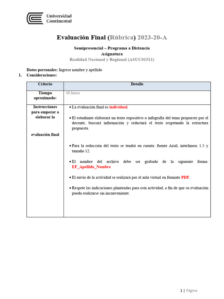 Evaluación Final: Realidad Nacional 2023 | PDF | Reforma agraria | Perú