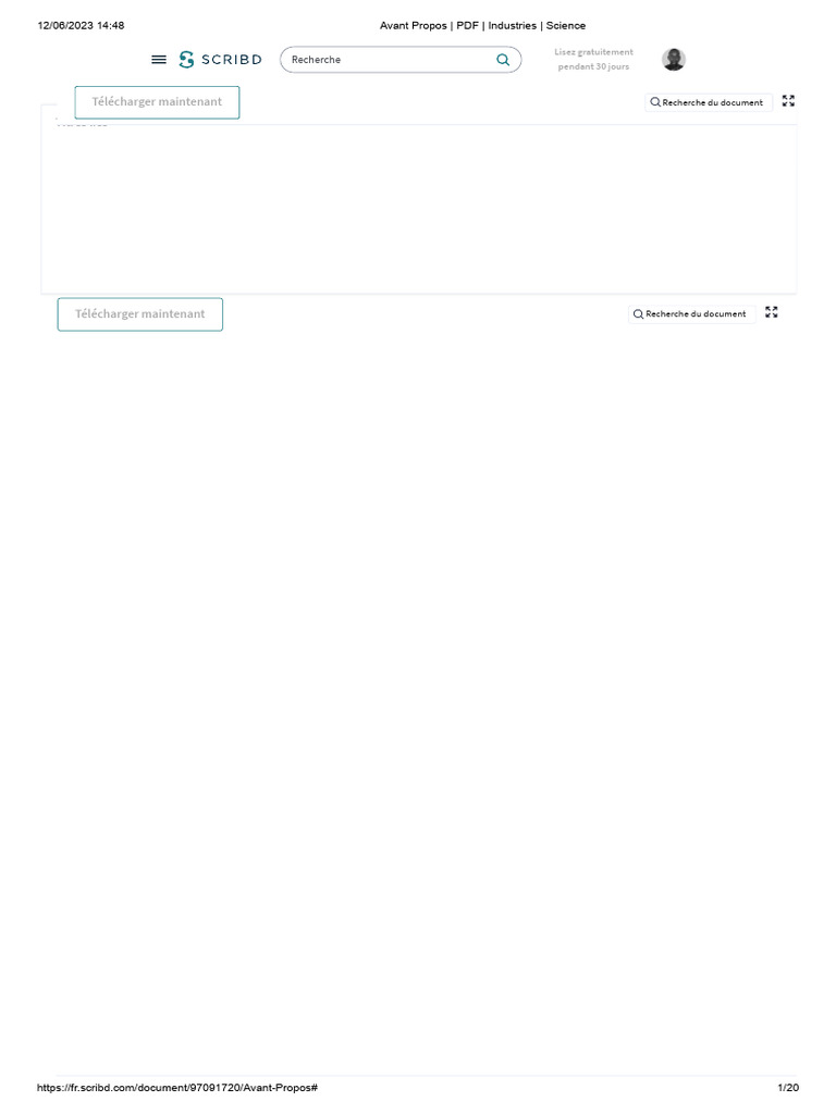 Avant Propos - PDF - Industries - Science | PDF