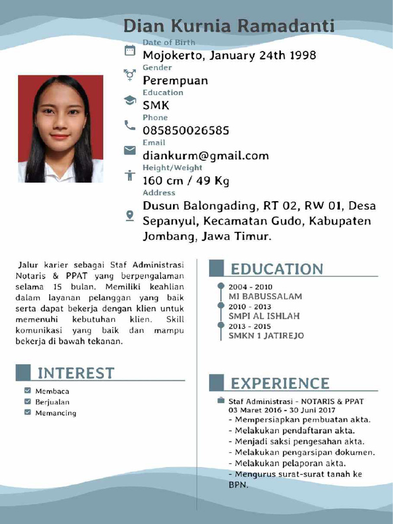 CV Dian Kurnia R | PDF