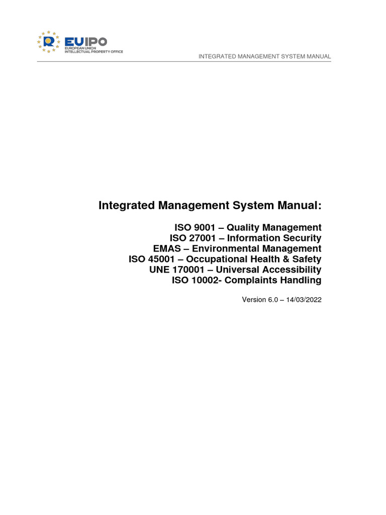 Integrated Management Systems Manual en | PDF | Audit | Risk Management