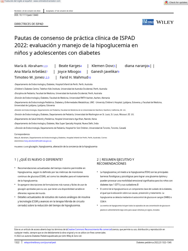 Pediatric Diabetes - 2022 - Abraham - IsPAD Clinical Practice Consensus ...