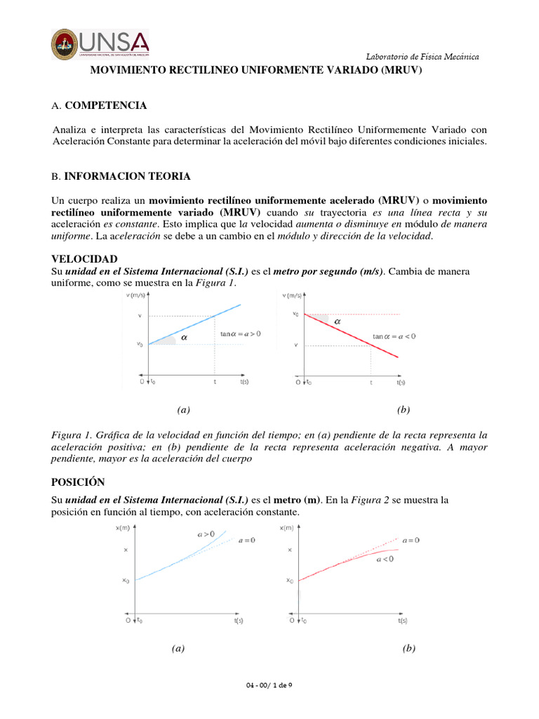 Guía 6 MRUV | PDF