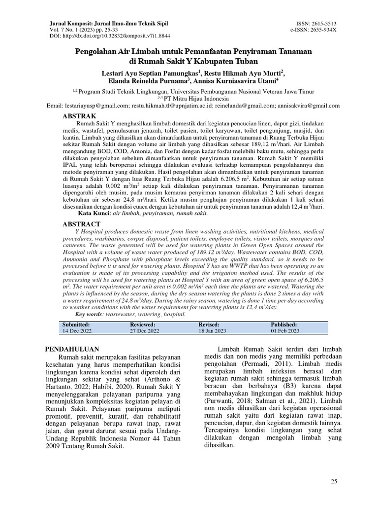 IPAL-Penyiraman Tanaman | PDF