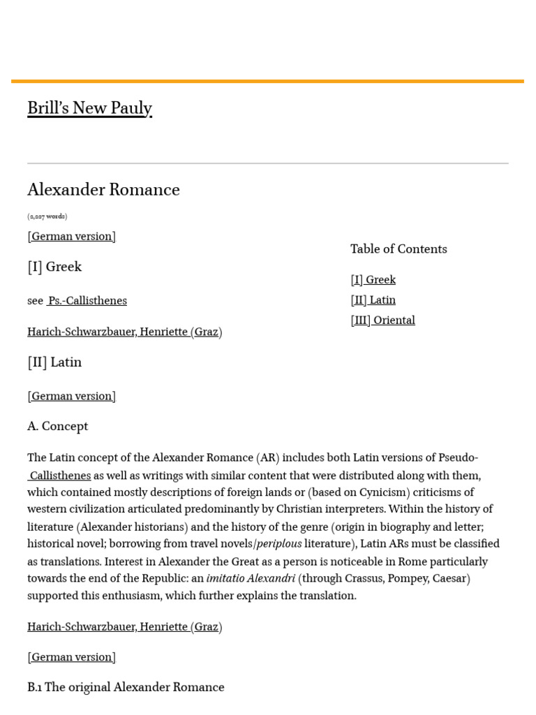 Alexander Romance - Brill | PDF
