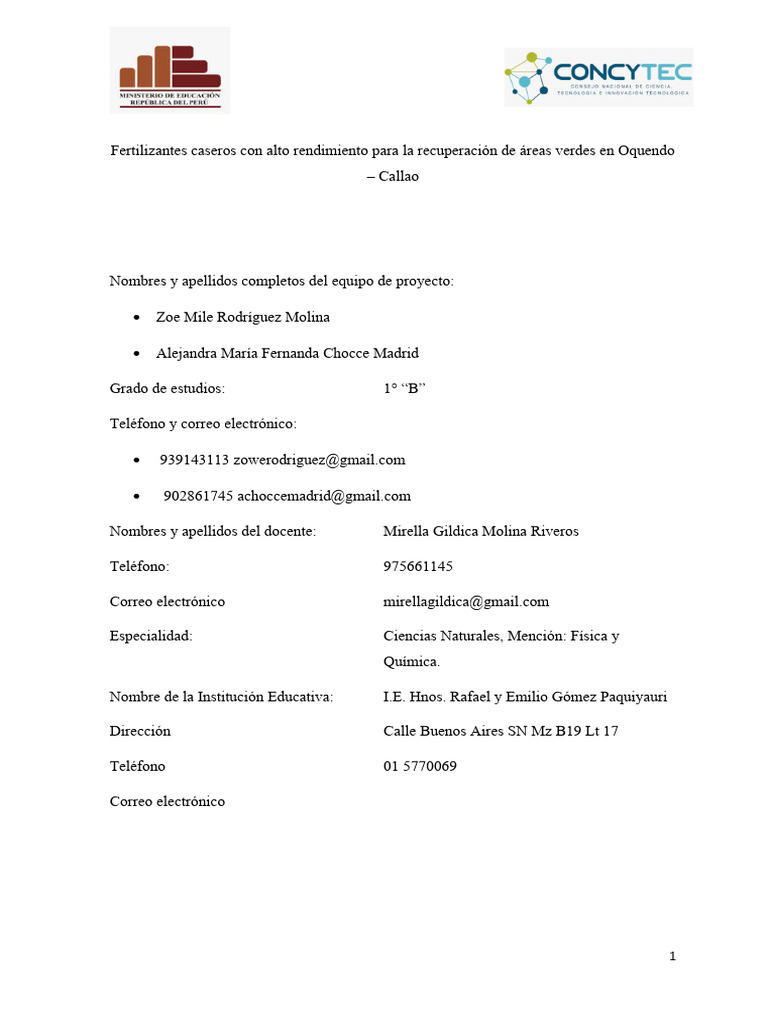 Proyecto FERTILIZANTE CASERO | PDF | Compost | Residuos
