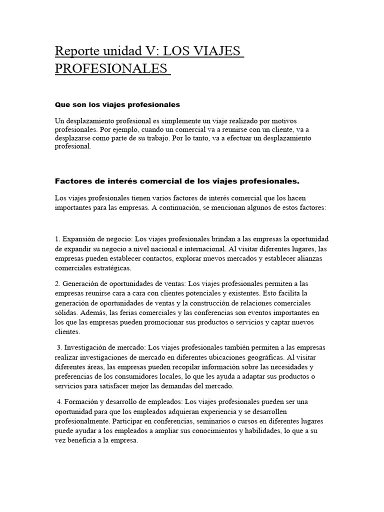 Reporte de Viajes | PDF