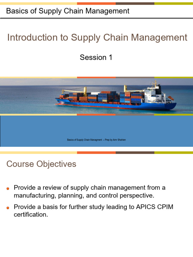 BSCM Lecture 1 | PDF