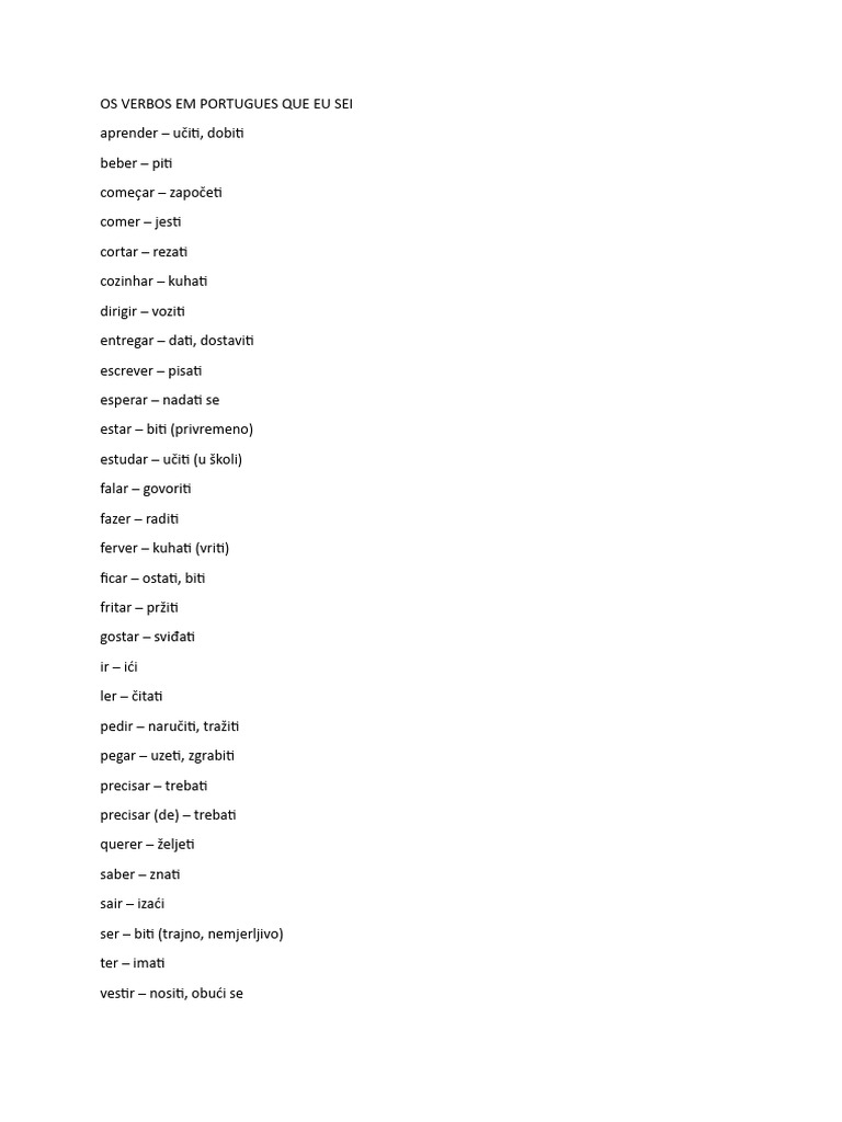 Verbos Portugues Pdf