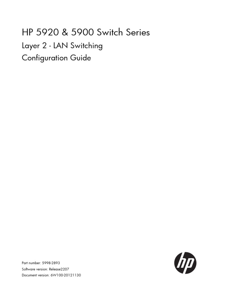HPE - c03191756 - R2207-HP 5900 Layer 2 - LAN Switching Configuration ...
