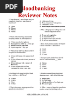 Blood Bank Quiz | PDF | Blood Type | Blood Donation