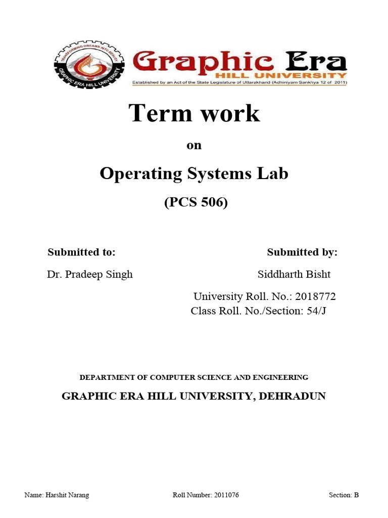 OS Harshit Final | PDF | Computers