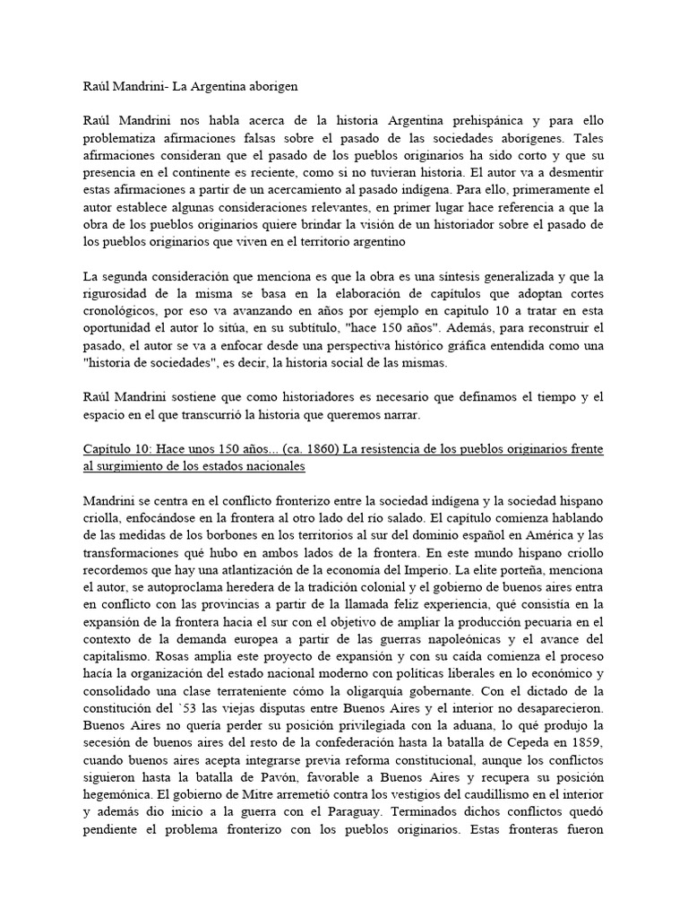 Resumen Mandrini | PDF | Buenos Aires