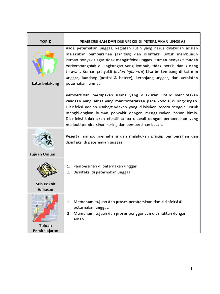 Pembersihan Dan Disinfeksi | PDF