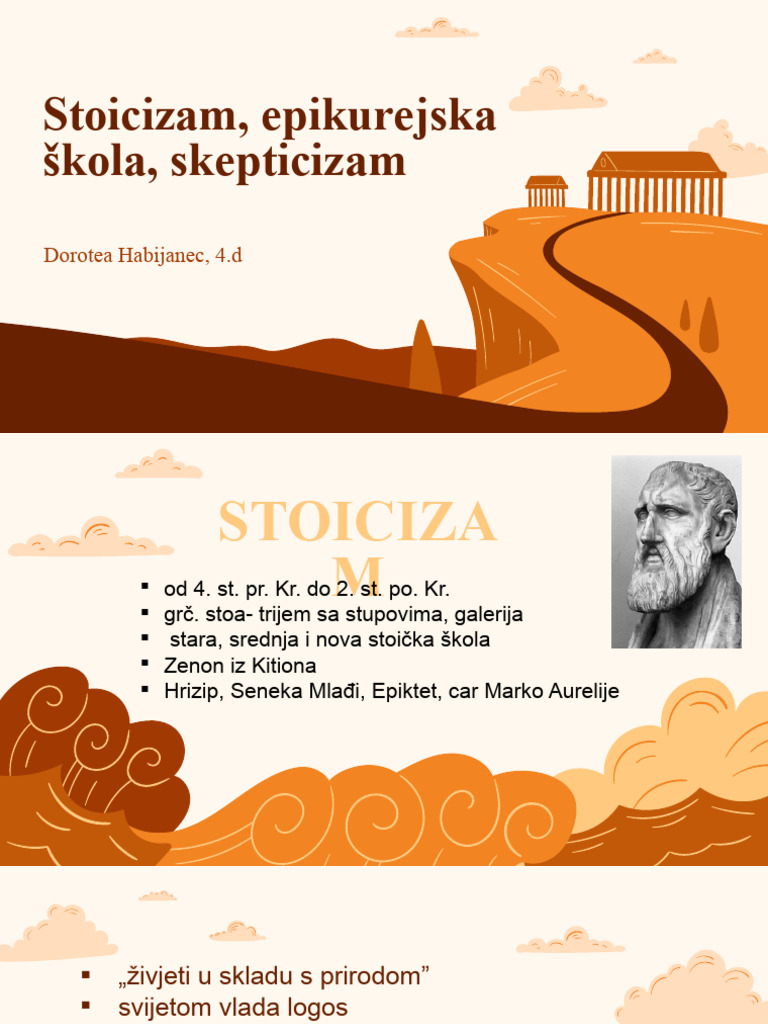 Stoicizam, Epikurejska Škola, Skepticizam | PDF