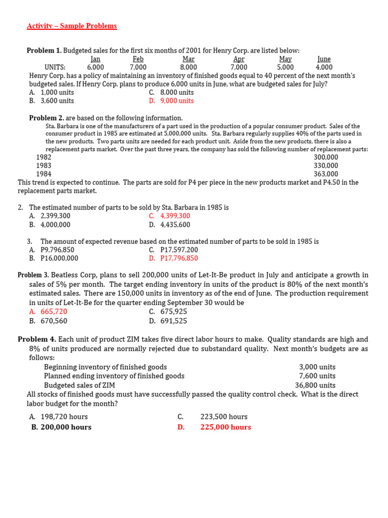 Finman Problem Solving Sample | PDF