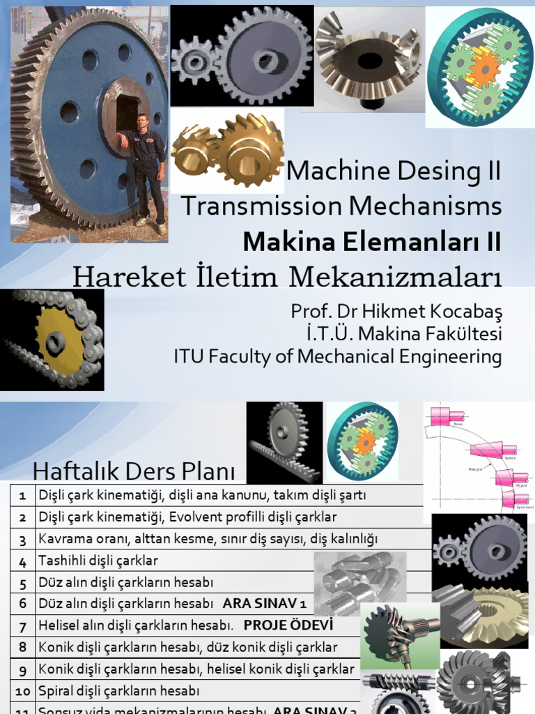 Mak-El-II-01-Düz Dişli-Spur Gears Mechanism-Kinematik | PDF