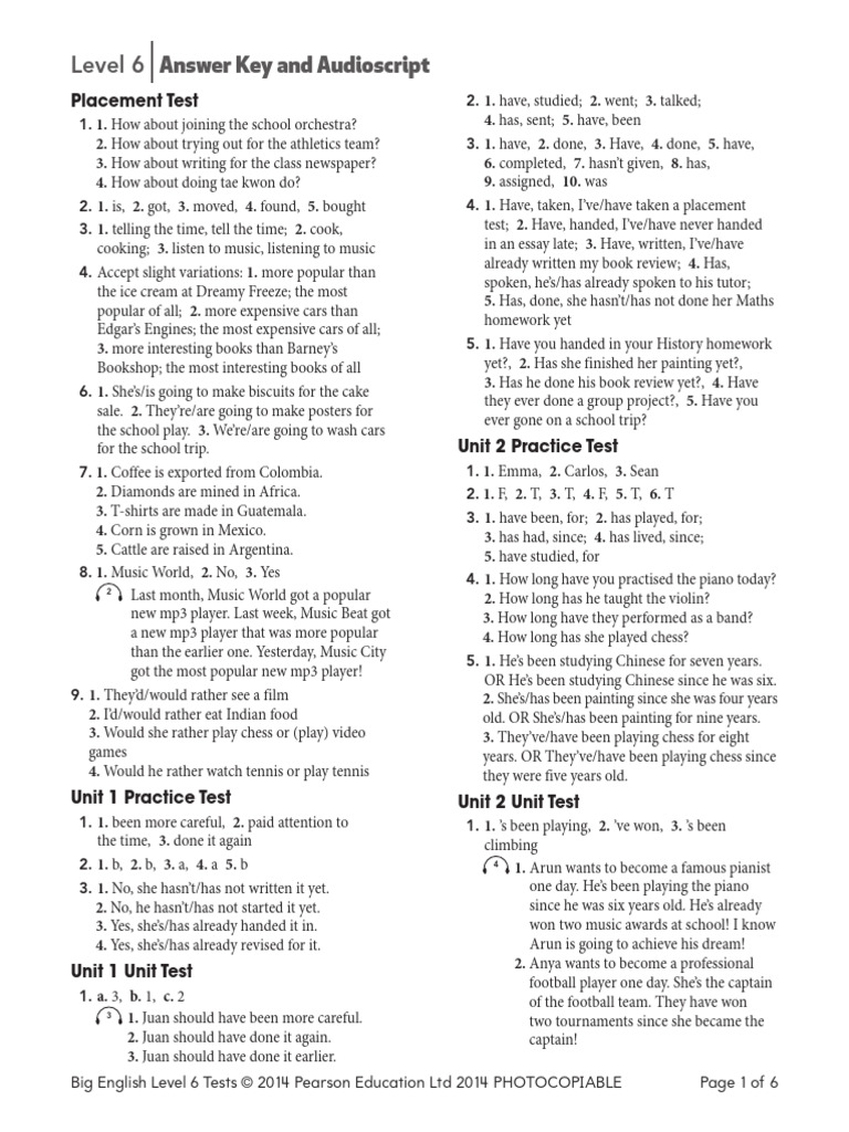 Big Eng Level6 AK AS | PDF