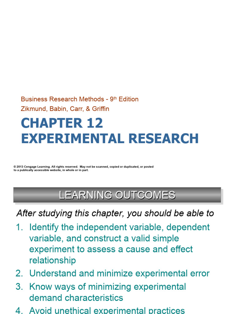 BRM - 9e - PPT - CH - 12 Student | PDF