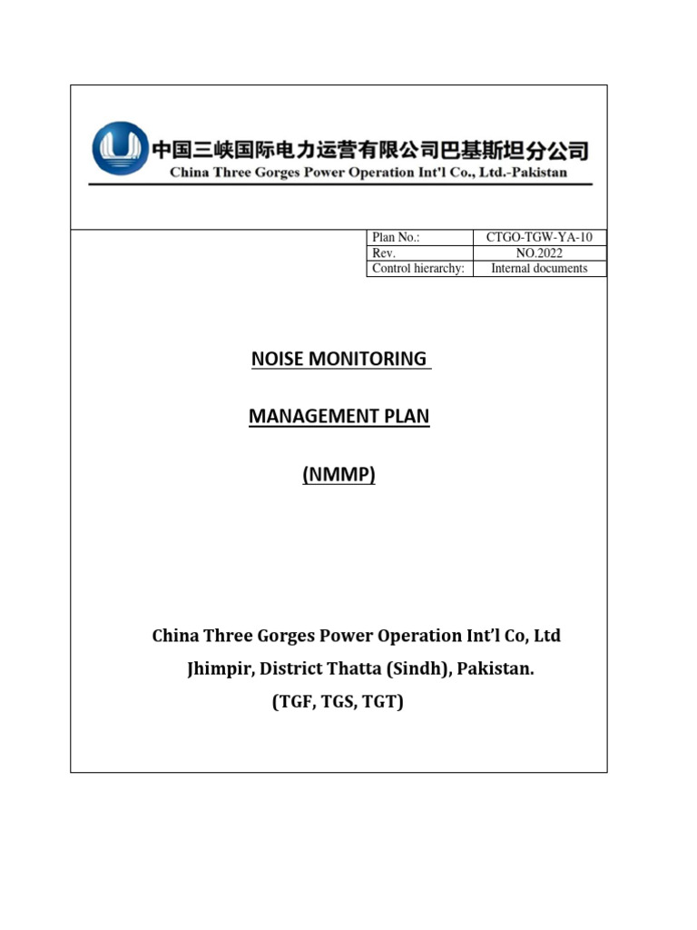 Noise Monitorining Management Plan (Ctgo) | PDF | Computers