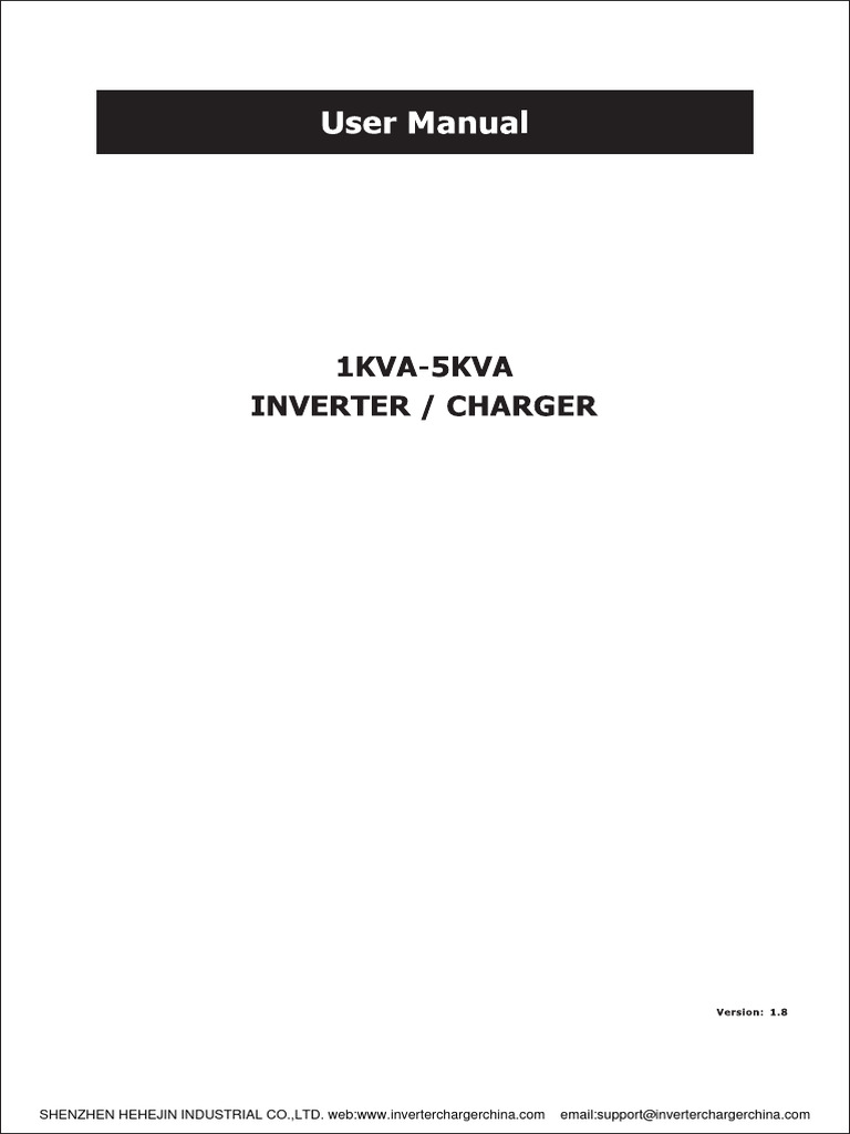 Ps 3kva 5kva Hybrid Solar Inverter Charger User Manual | PDF