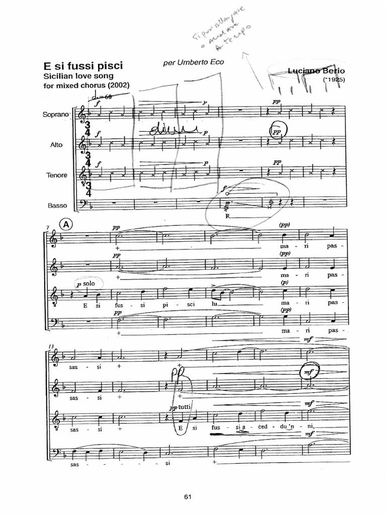 E Si Fussi Pisci | PDF