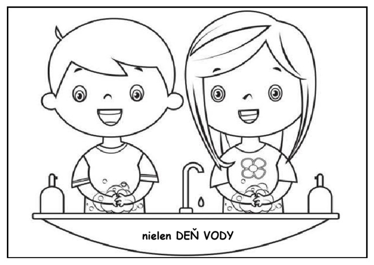 Nielen DEŇ VODY- Omaľovánka | PDF