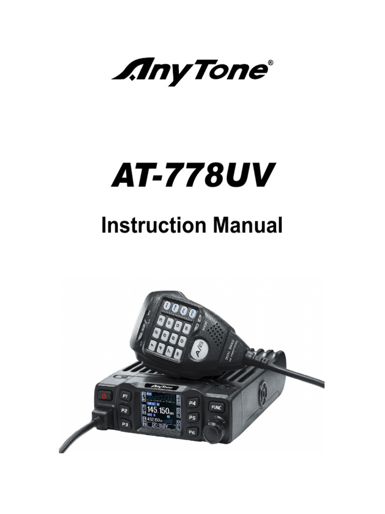 Anytone AT-778UV User Manual | PDF