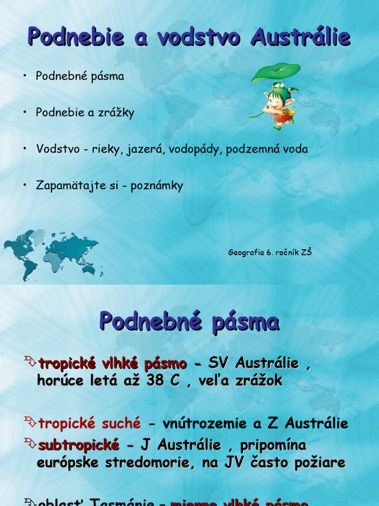 Podnebie a Vodstvo Australie | PDF