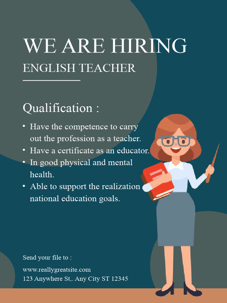 Dark Green Illustrated Job Vacancies Poster | PDF