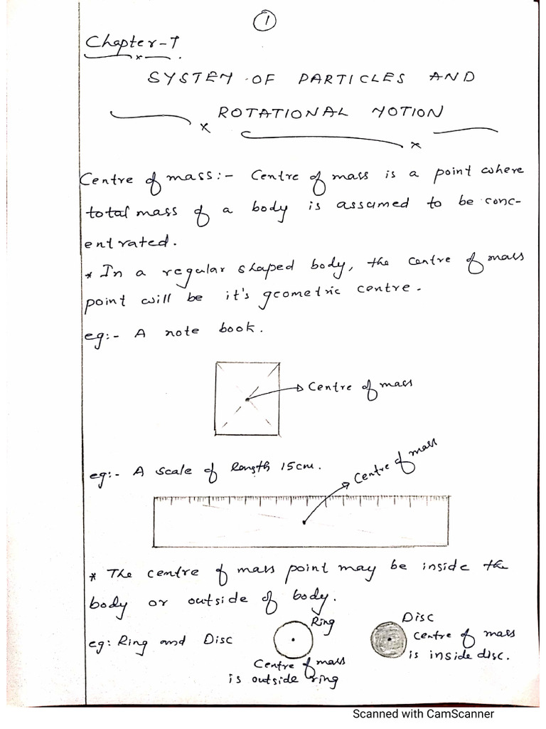 Rotation Full Notes Pdf