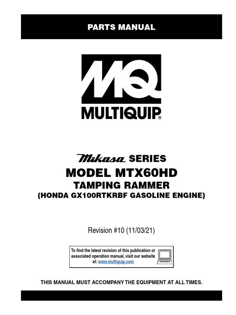 MTX60HD Rev 10 Parts Manual | PDF