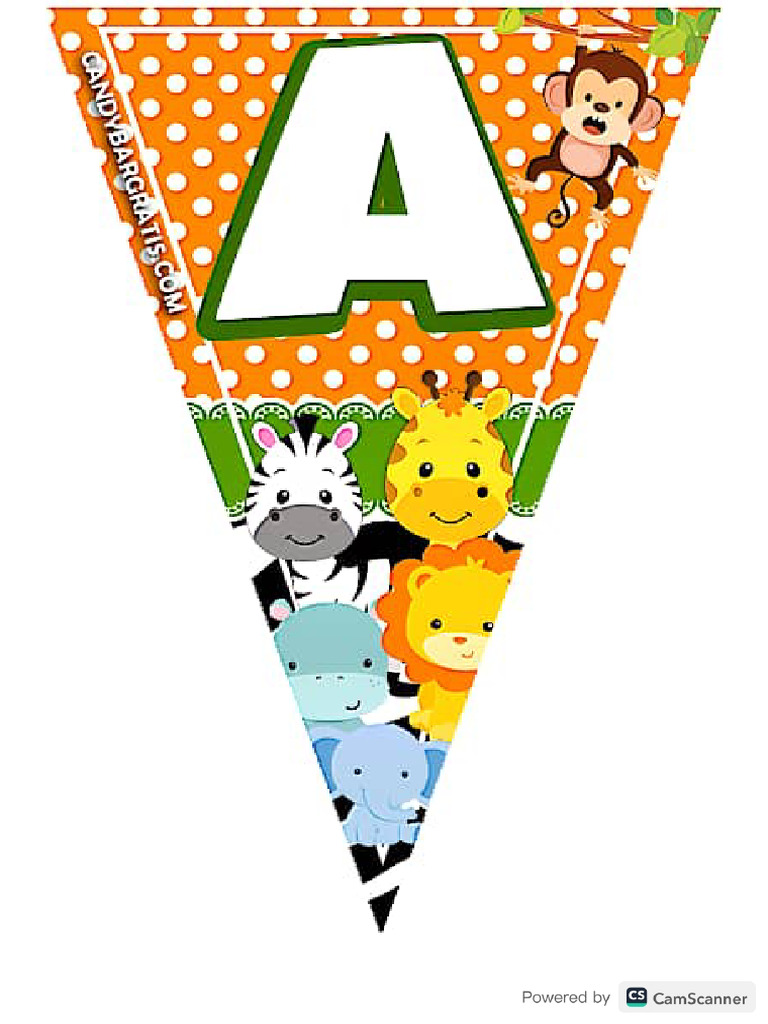 Banderines Abecedario Safari | PDF