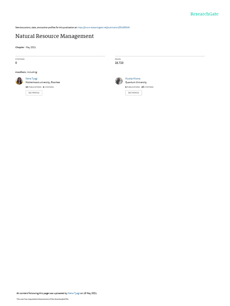 Chapter-11-Natural Resource Management | PDF | Resource | Renewable ...