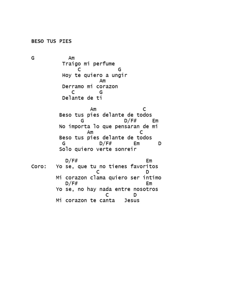 Beso Tus Pies | PDF