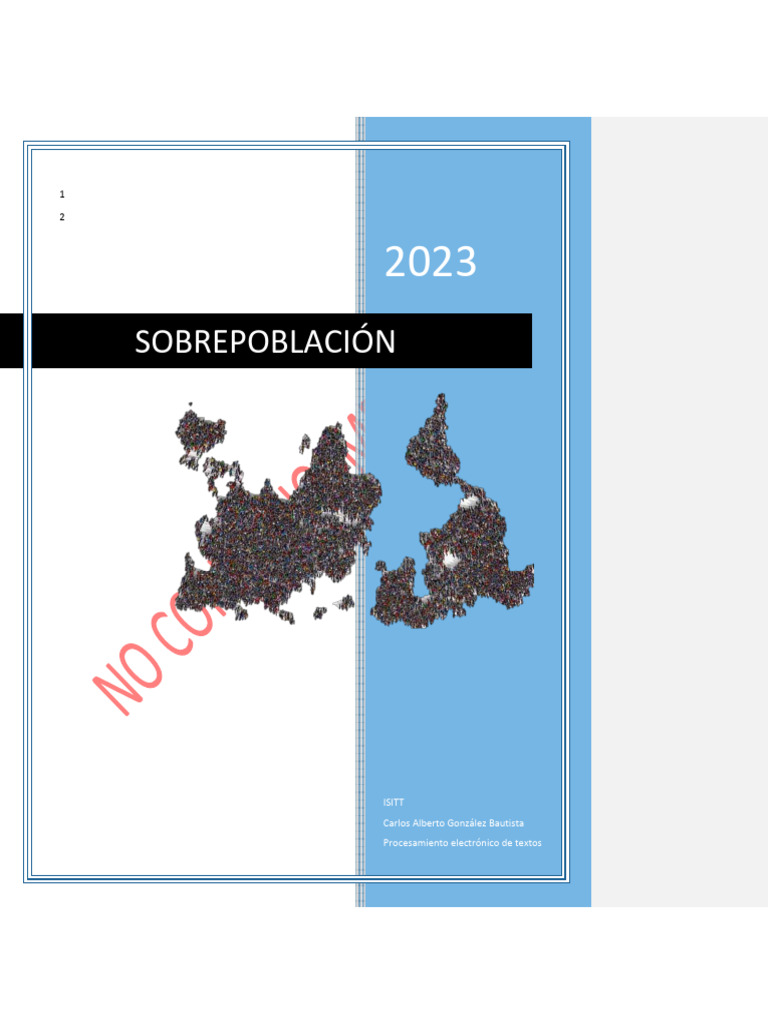 SOBREPOBLACIÒN Practica | PDF | Sobrepoblación humana | Entorno natural