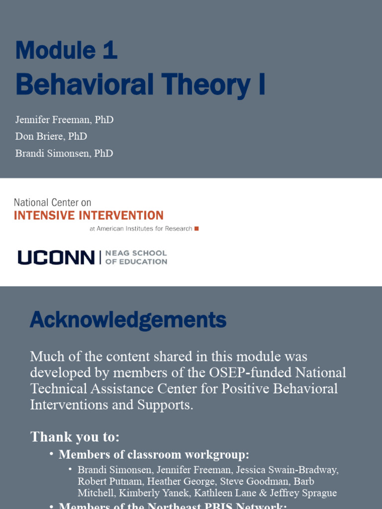 Behavior Module 1 PowerPoint - 508 | PDF