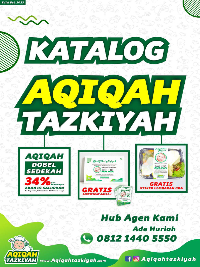 Katalo Aqiqah Tazkiyah Ibu Ade | PDF