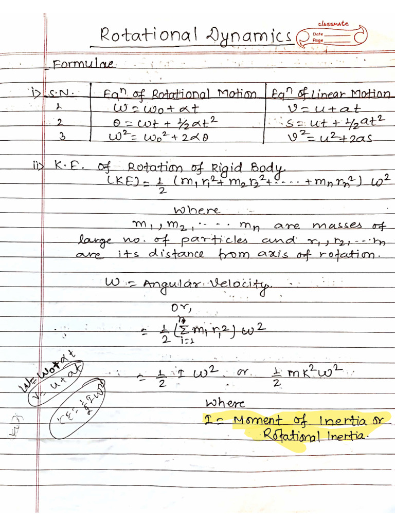 Physics - Formula Class 12 | PDF