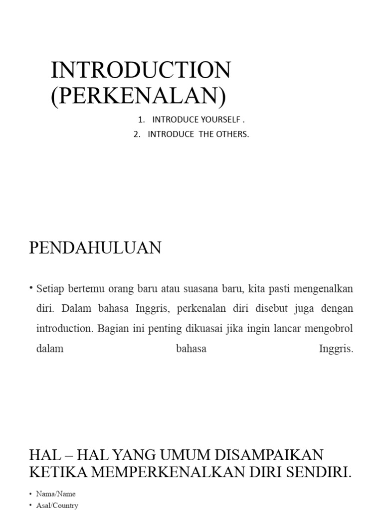 Greetings, Self Introduction | PDF