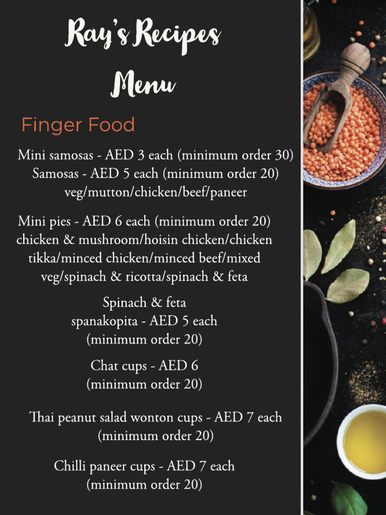 Ray's_Menu-1 | PDF