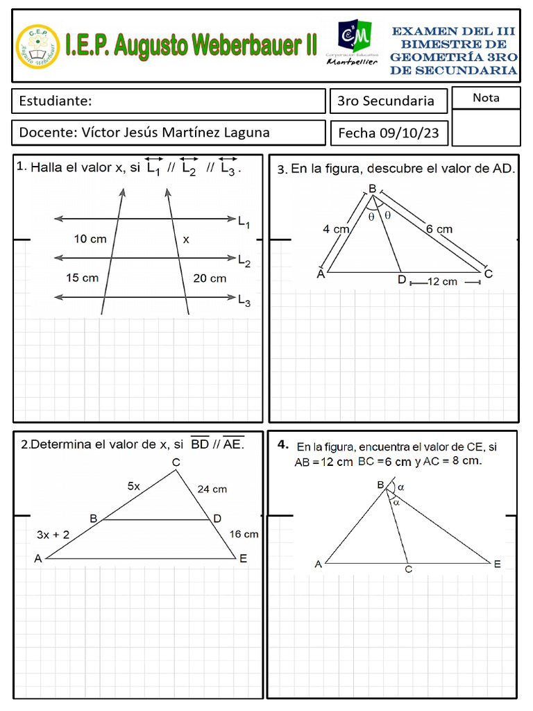 Geometria 3ro Secundaria | PDF