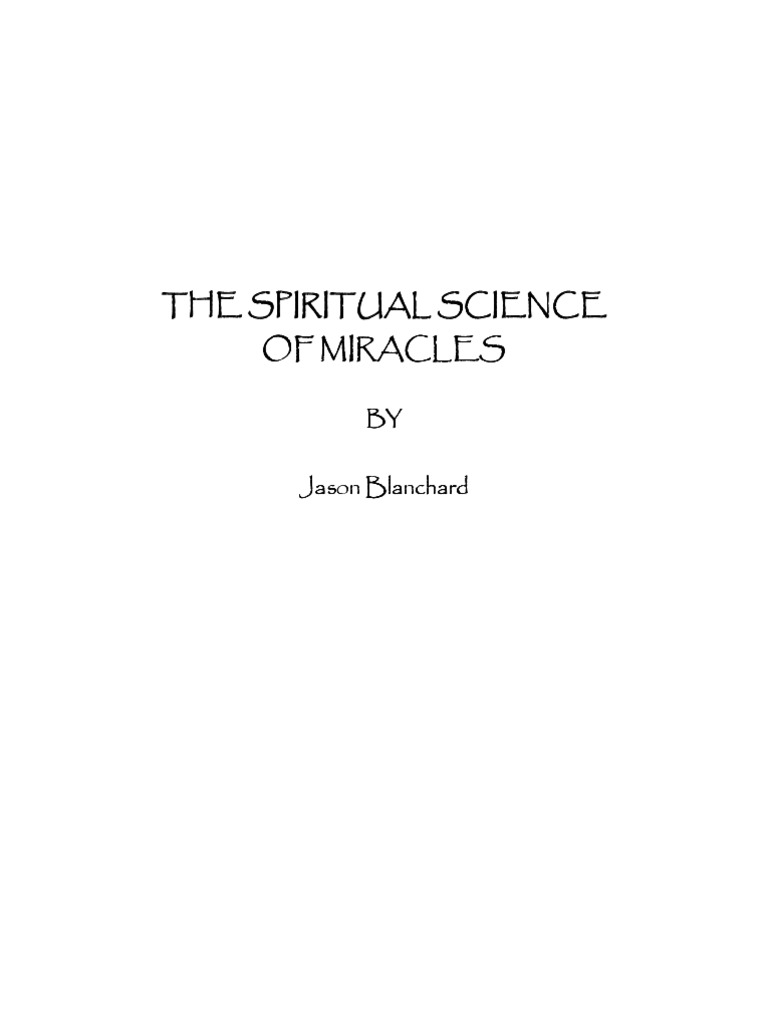 Spiritual Science of Miracles | PDF | Miracle | Science